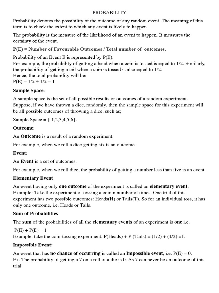Probability Intro | PDF