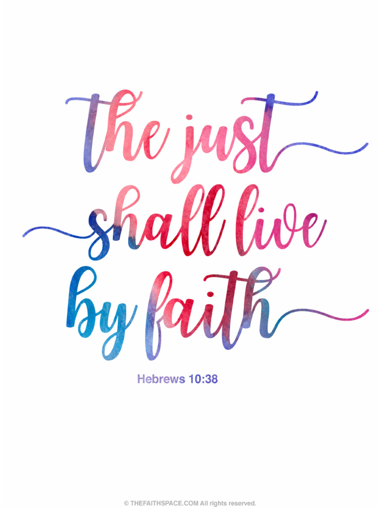 Faith - The Just Shall Live Wall Art Color | PDF