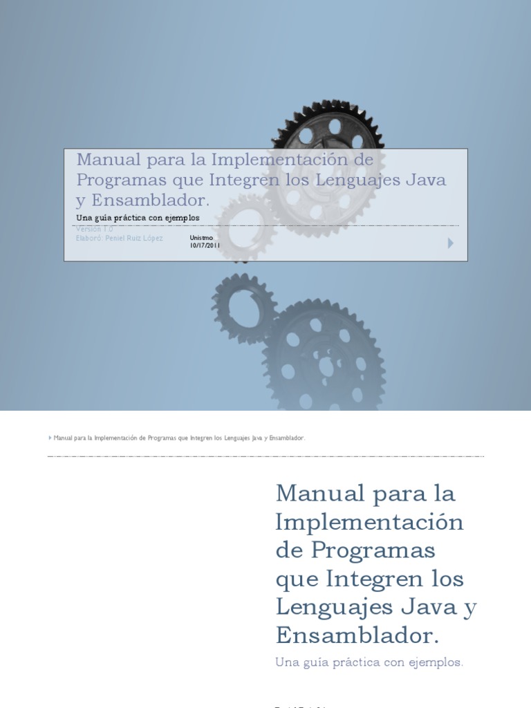 Manual para La Implementación de Programas Que Integren Los Lenguajes Java y Ensamblador | PDF ...