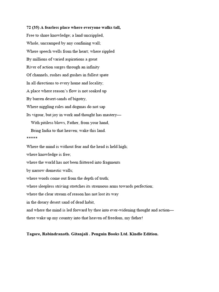 Prescribed Poems, Tagore | PDF | Law