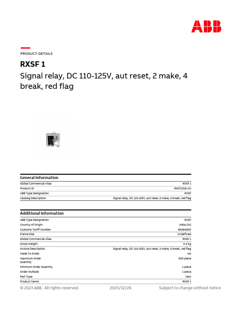 RK271019 AN RXSF 1 | PDF