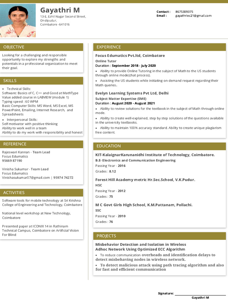 My Updated Resume | PDF