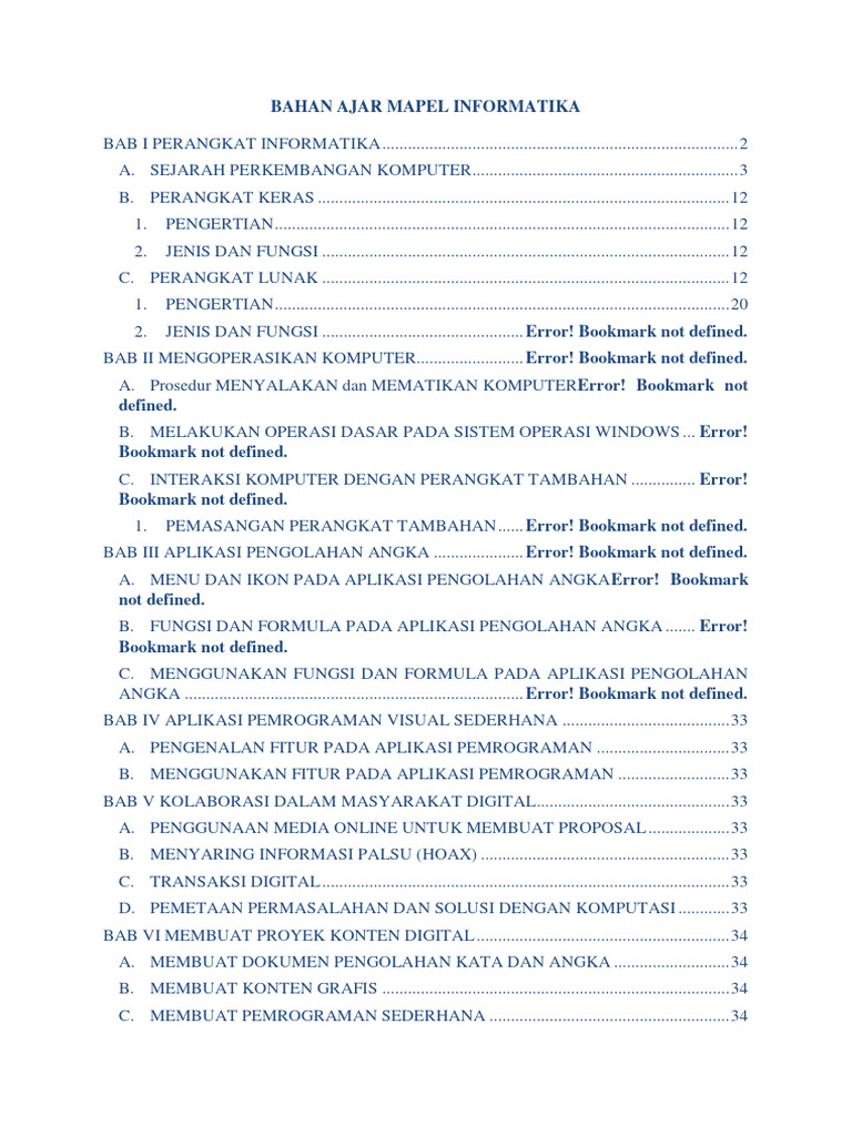 Dasar Pengenalan Informatika | PDF