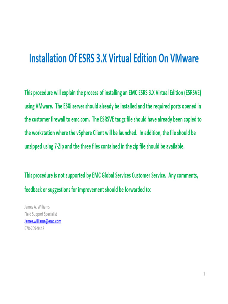 Install ESRS 3.X on VMware Guide | PDF | Domain Name System ...