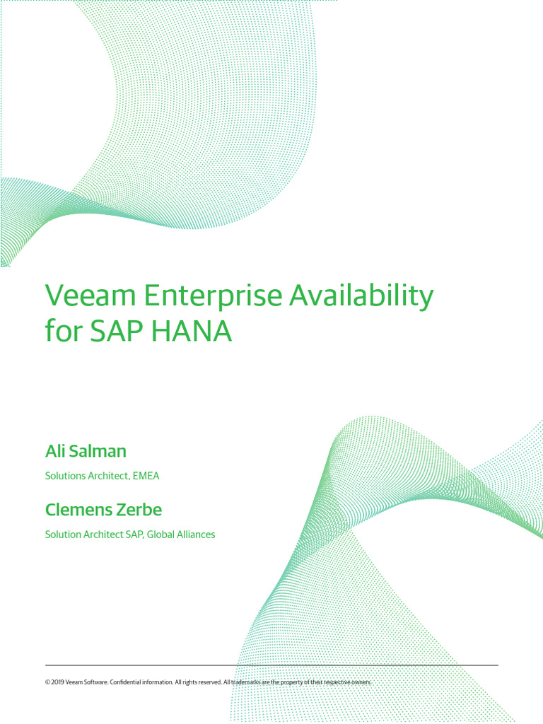 Veeam SAP Avilability Guide | PDF | Backup | Databases