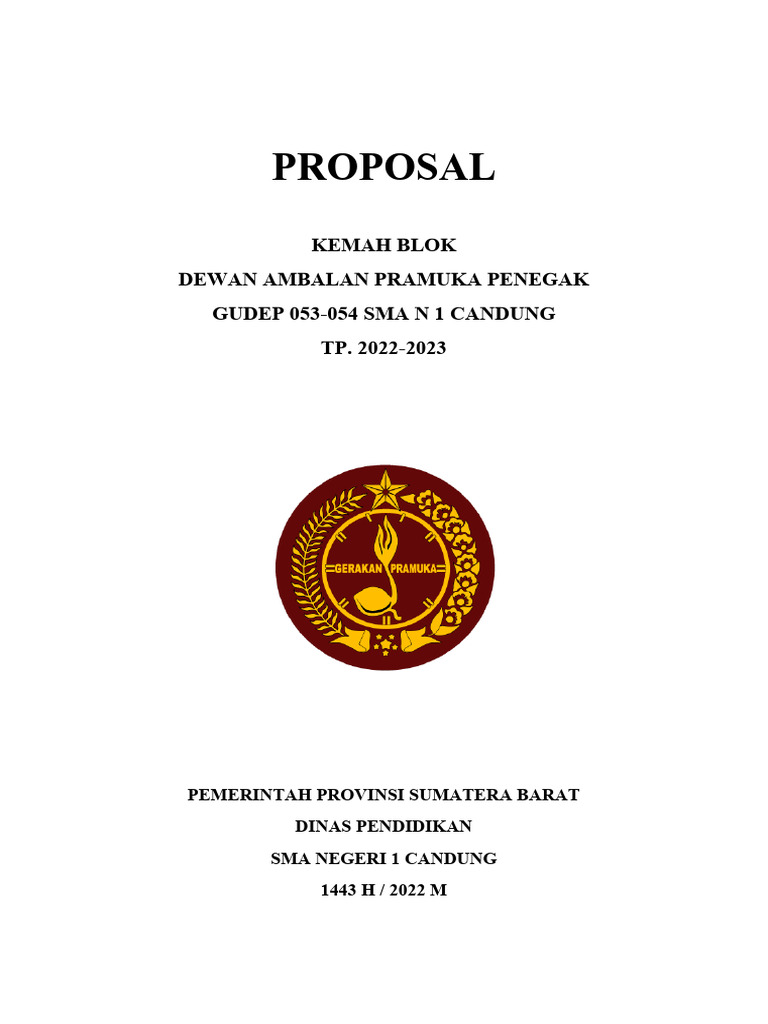 Proposal Kemah Blok | PDF