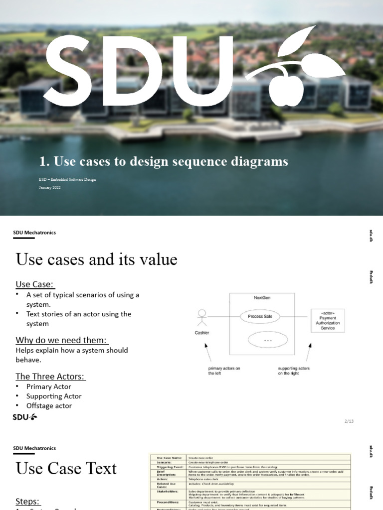 Use Cases To Design Sequence Diagrams: ESD - Embedded Software Design January 2022 | Download ...