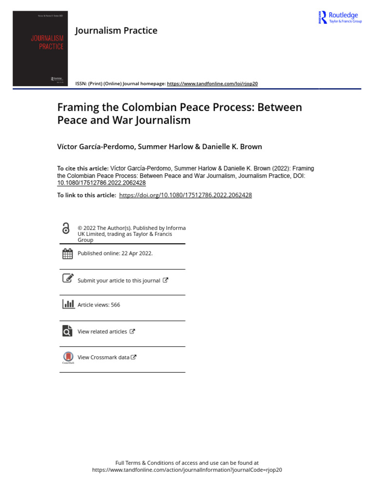 Framing_the_Colombian_Peace_Process_Between_Peace_ | PDF | Social Media ...