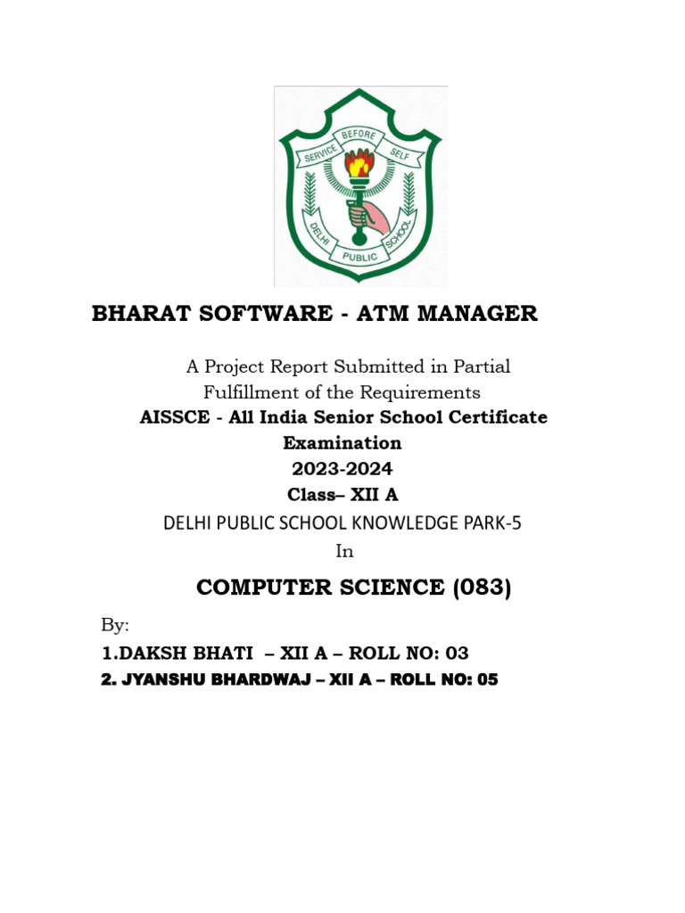 Investigatory Project CS (Refurbished) | PDF | Personal Identification Number | Installation ...