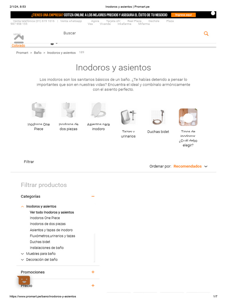 Inodoros y Asientos | PDF