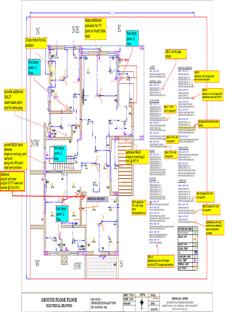 GF Electrical DRAWING - Rohan Comments | PDF