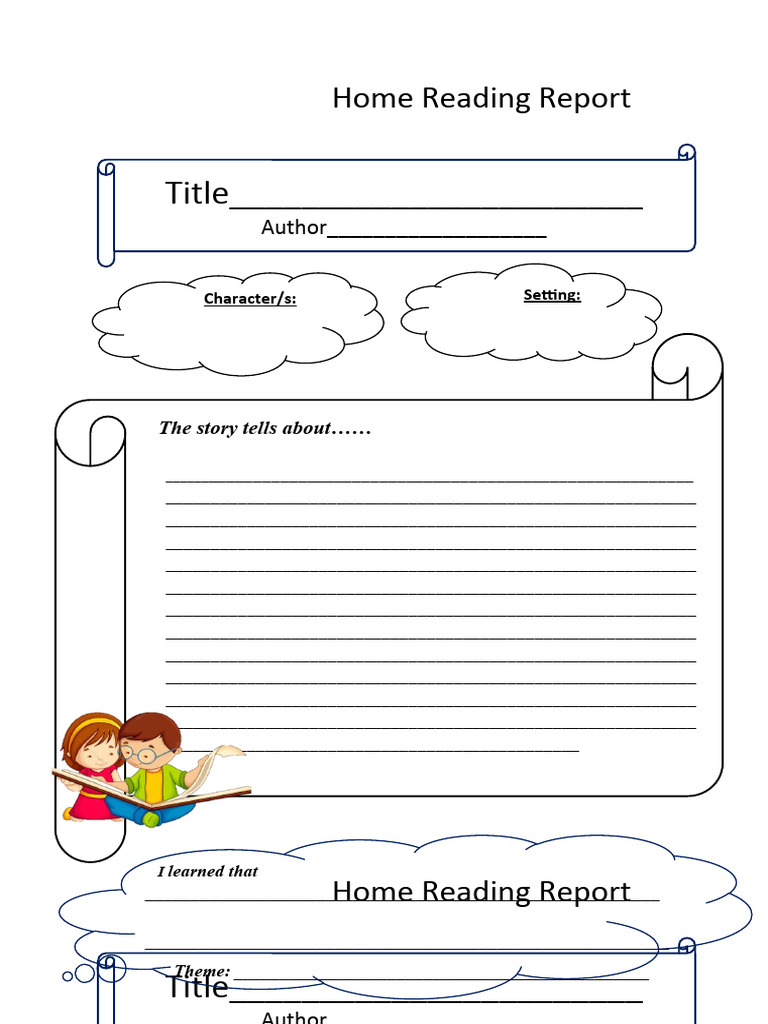 Template Home Reading Report 2023 | PDF | Games & Activities
