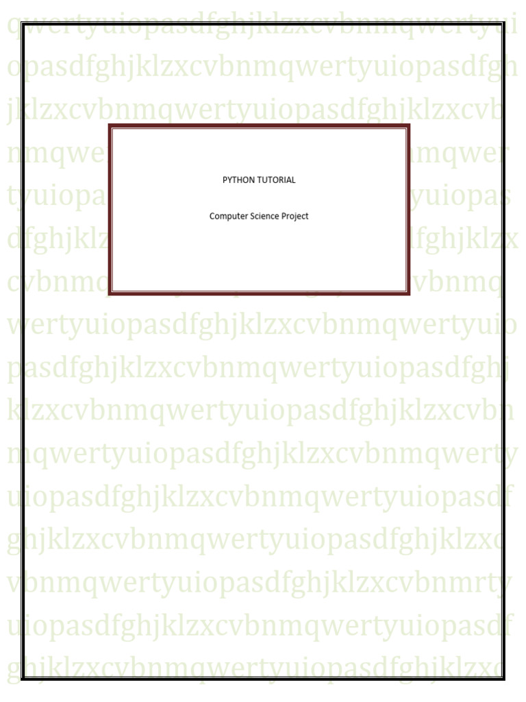 Python Tutorial Cs Project Pdf Queue Abstract Data Type Programming