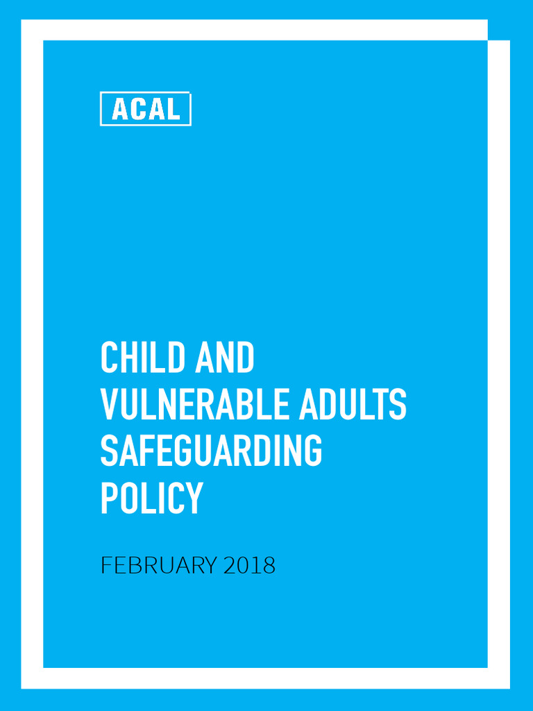 Child and Vulnerable Adults Safeguarding Policy - Acal | Download Free ...