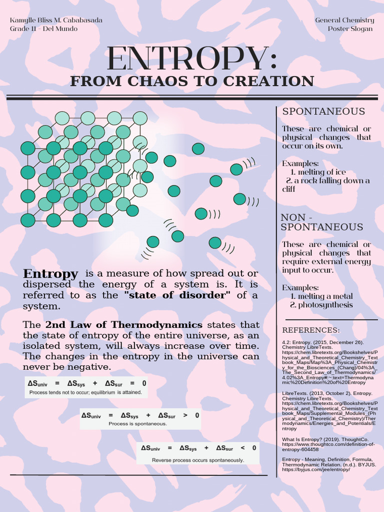 ENTROPY SIMPLE INFOGRAPHIC | PDF | Entropy | Classical Mechanics