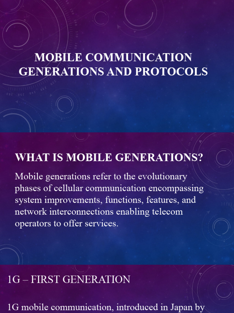 Mobile Communication Generations and Protocols | PDF