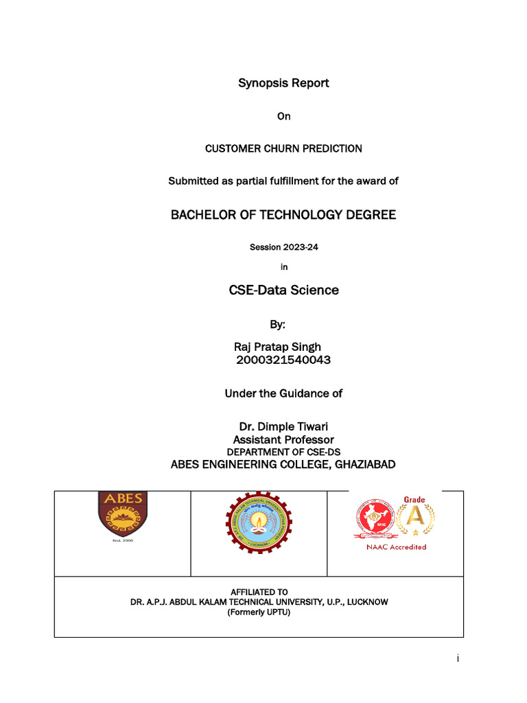 Sample Synopsis Report | PDF | Computing | Applied Mathematics