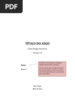 Exemplo GDD de Uma Página | PDF | Videogames
