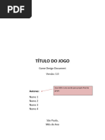 Game Design Document (GDD) | PDF | Publicação eletrônica | Jogos
