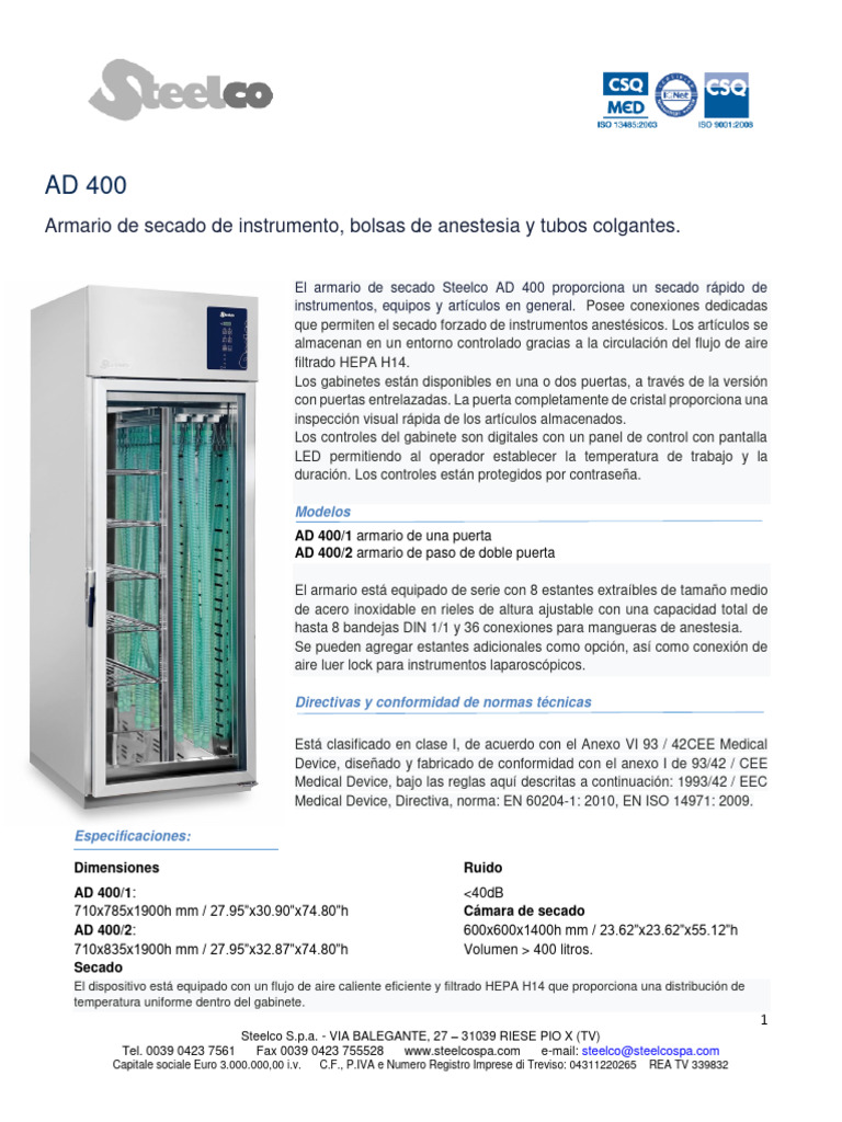 Ficha Técnica AD 400 | PDF | Bienes manufacturados
