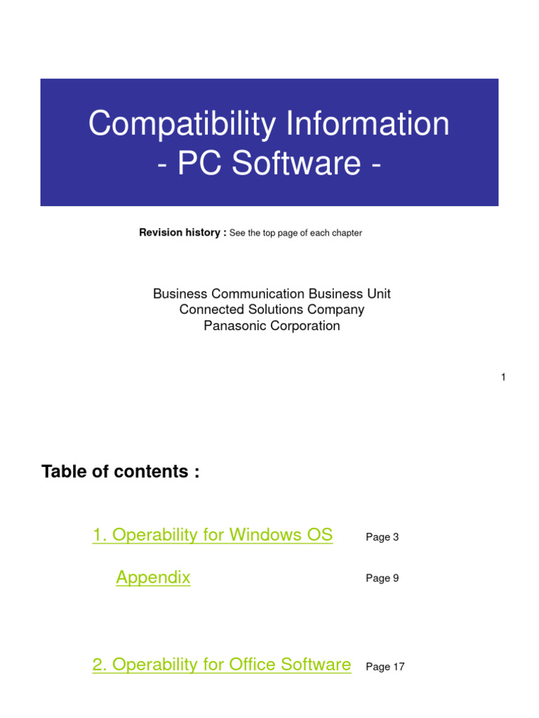PC_Software_Compatibility | PDF