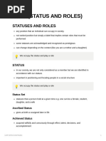 Understanding Statuses and Roles in Society | PDF | Social Science