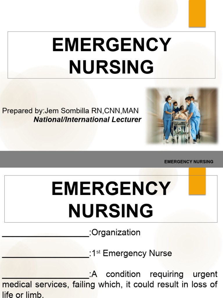 Emergency Nursing | PDF | Injury | Emergency Department