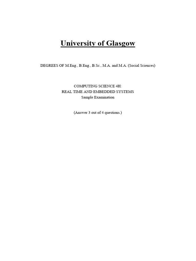 Exam Sample With Answers Pdf Scheduling Computing Internet