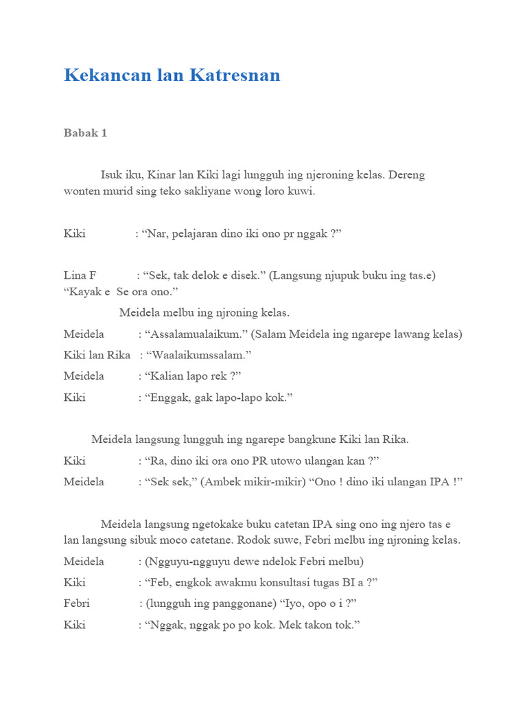 Sandiwara Jawa | PDF