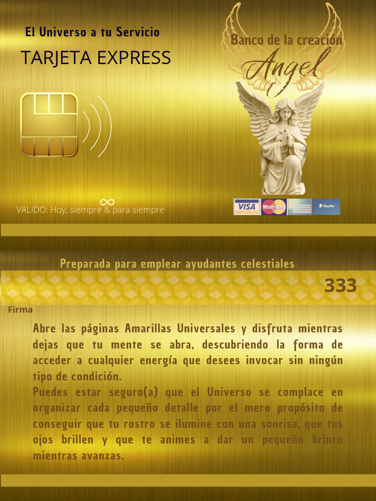 Tarjeta Ángel Express: Acceso Universal | PDF