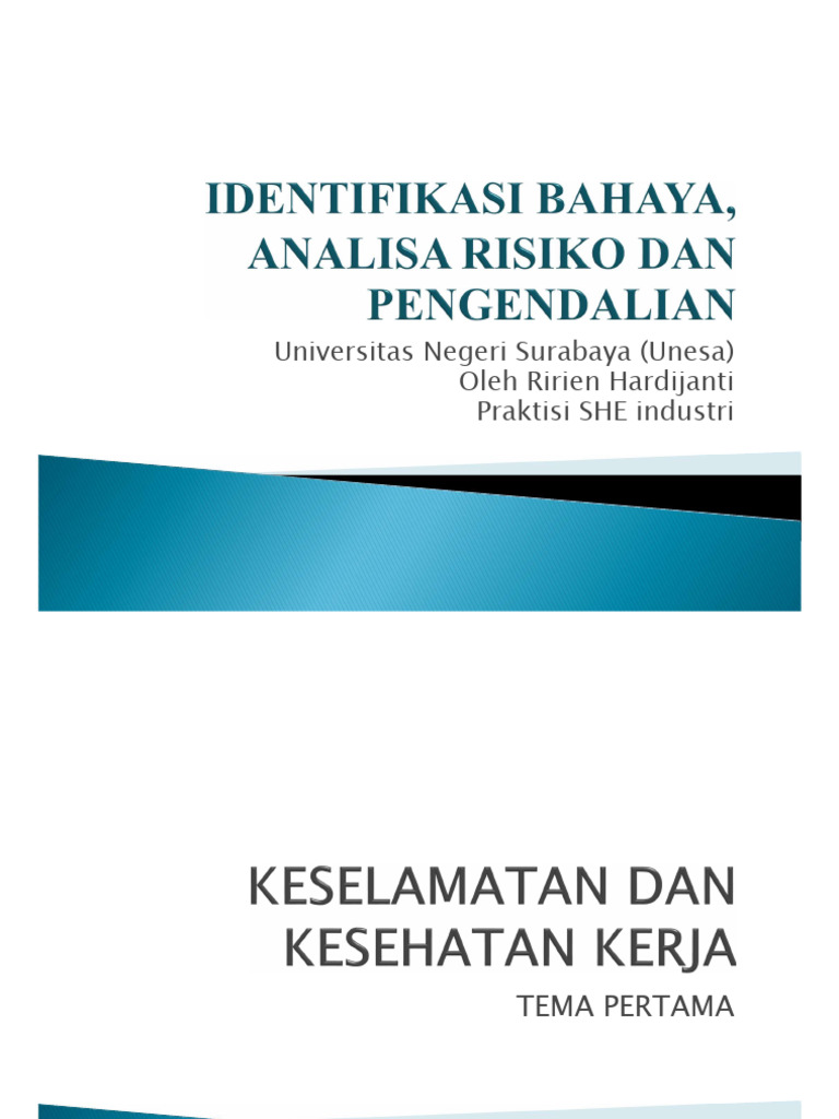 Identifikasi Bahaya Analisa Risiko Dan Pengendalian | PDF