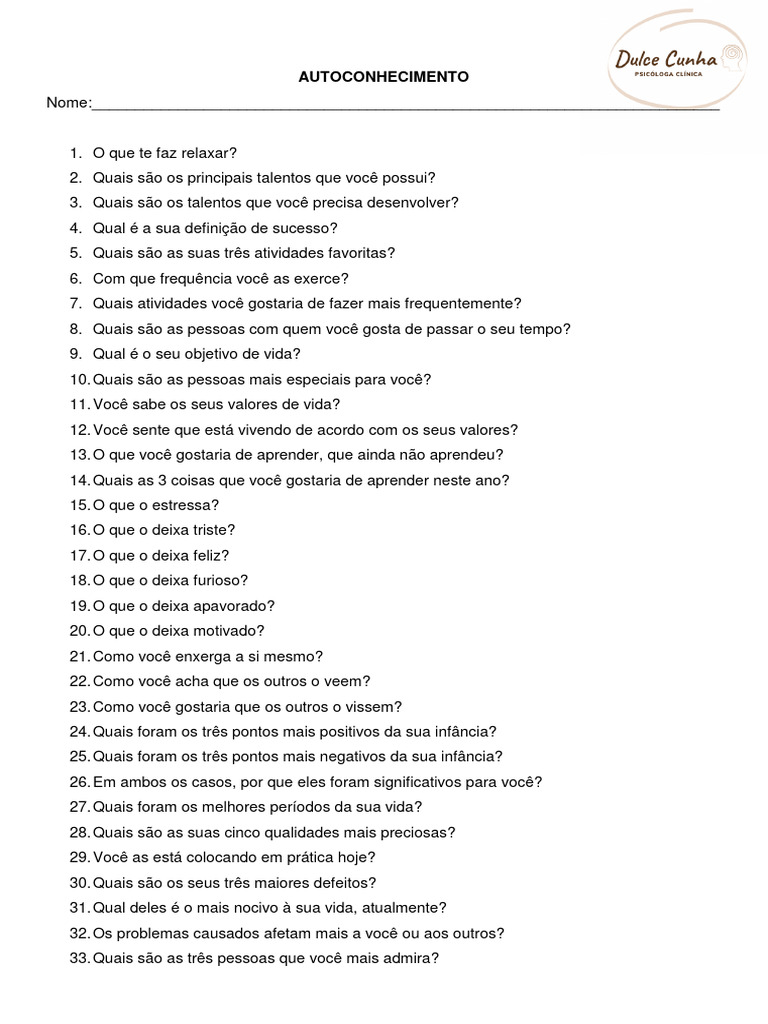 AUTOCONHECIMENTO | PDF | Autoajuda