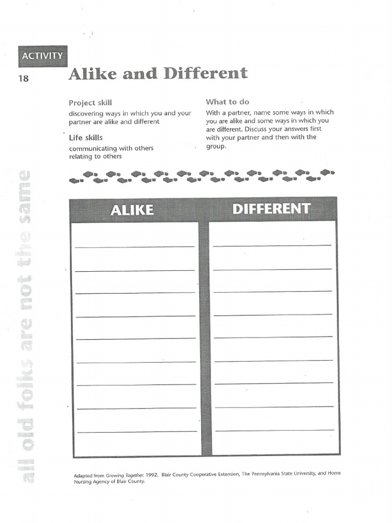 Alike and Different | PDF
