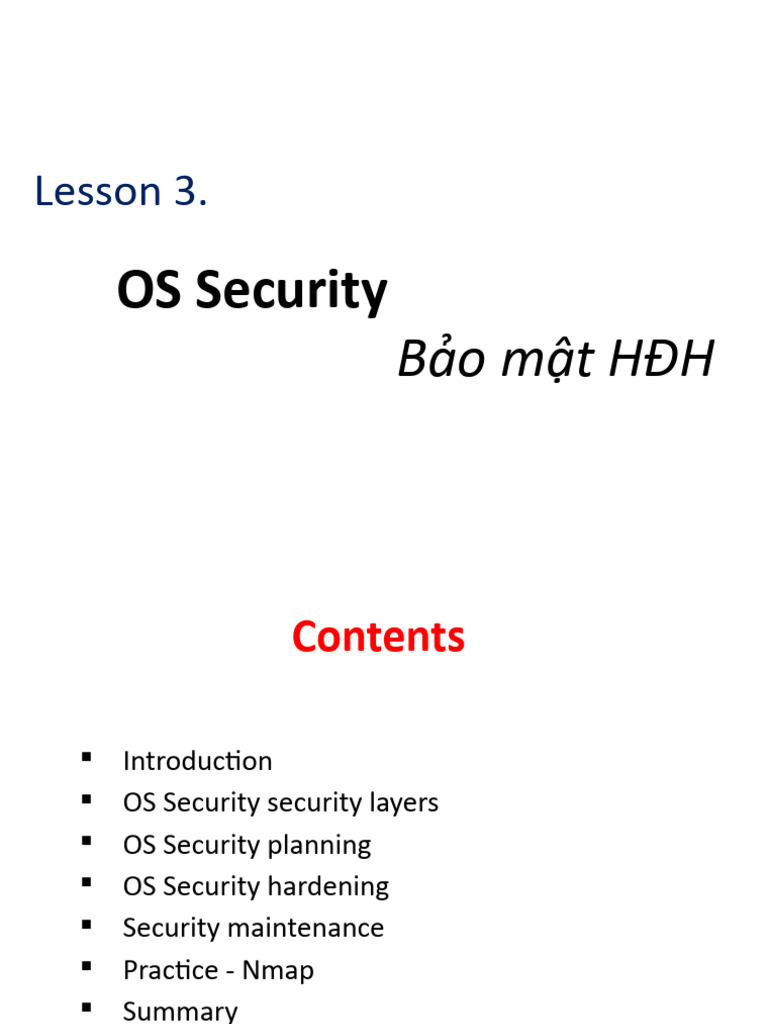 Bai 2-2 OS Security | Download Free PDF | Security | Computer Security