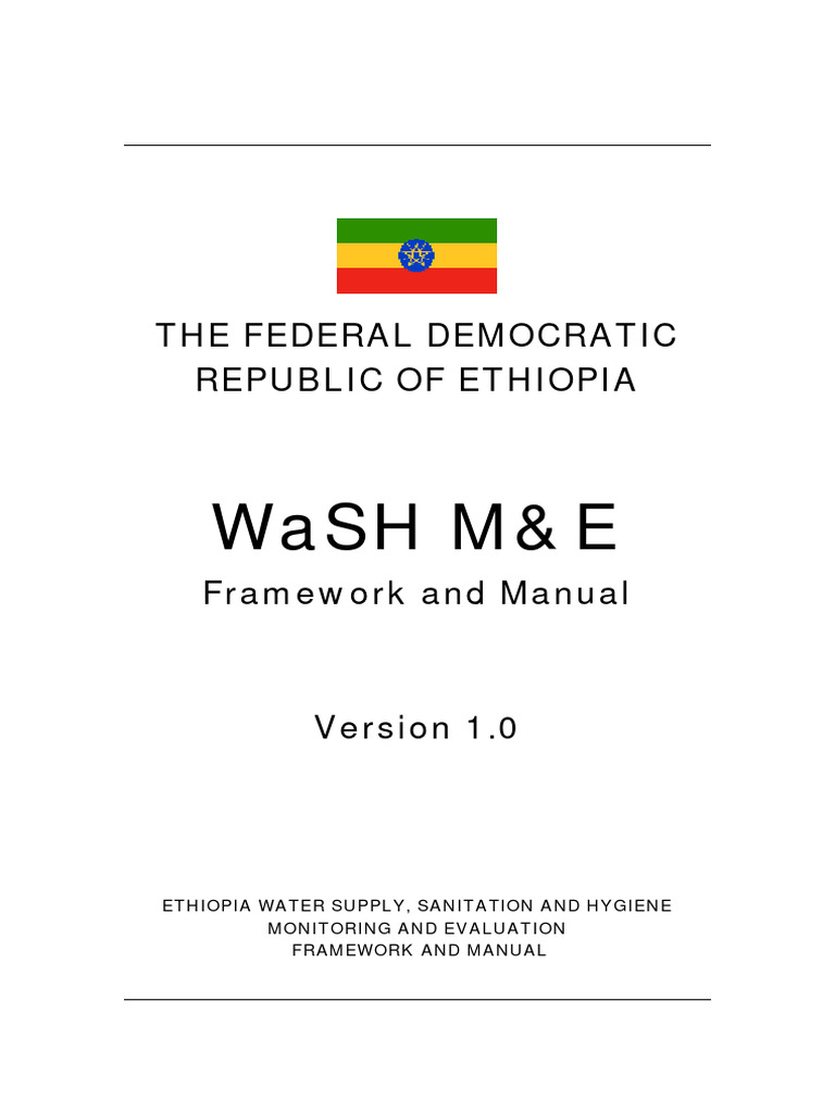 Ethiopia WASH M&E Framework Manual | PDF