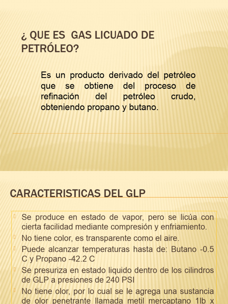 Características y Seguridad del GLP | PDF | Gas de petróleo licuado ...