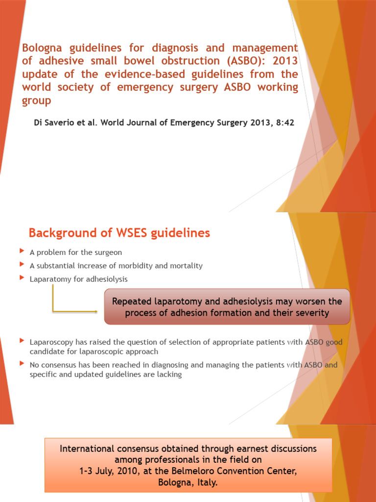 ASBO Bologna Guidelines For Diagnosis and Management | PDF