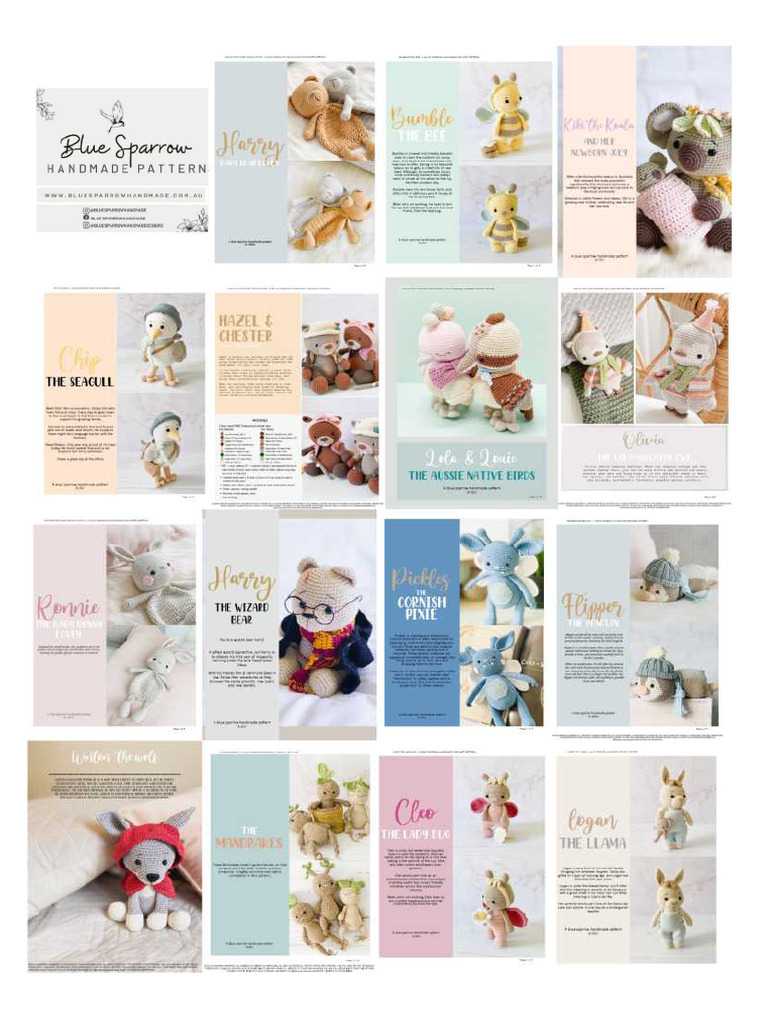 A Blue Sparrow Handmade Pattern 15 in One | PDF