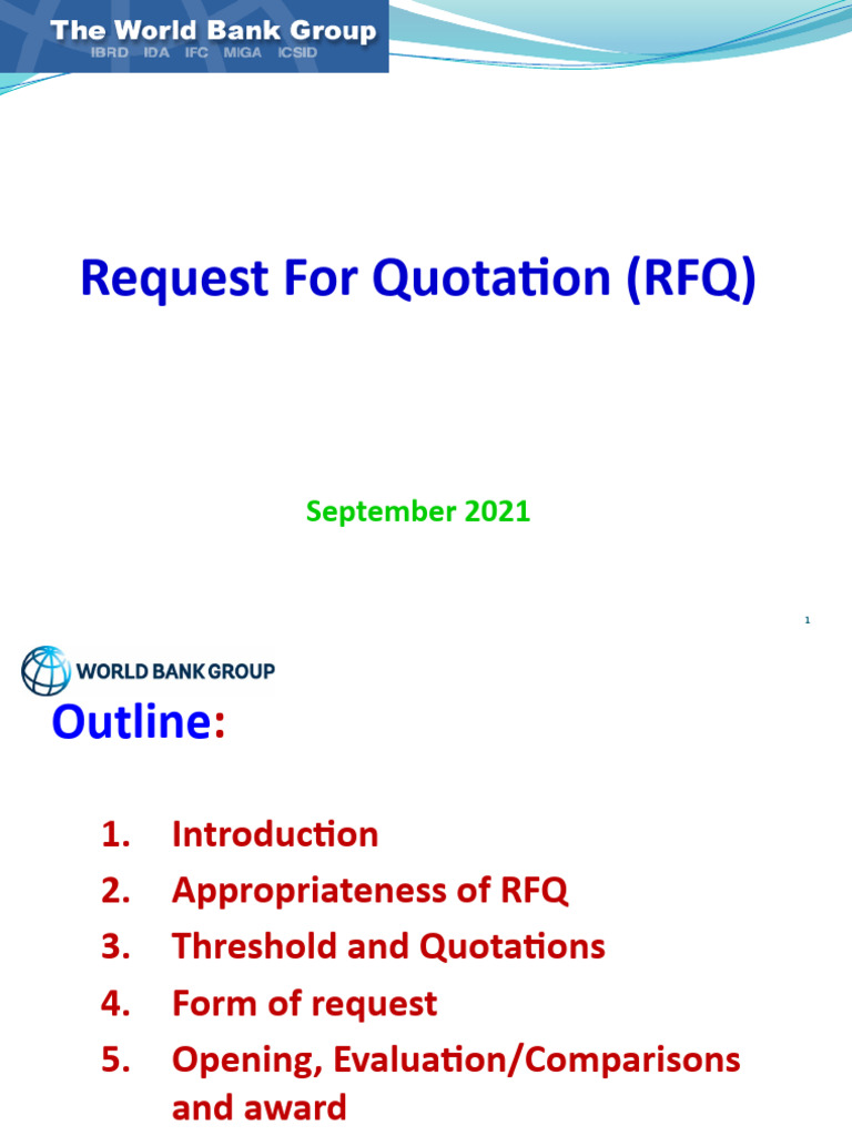 RFQ - Sep 21 | PDF