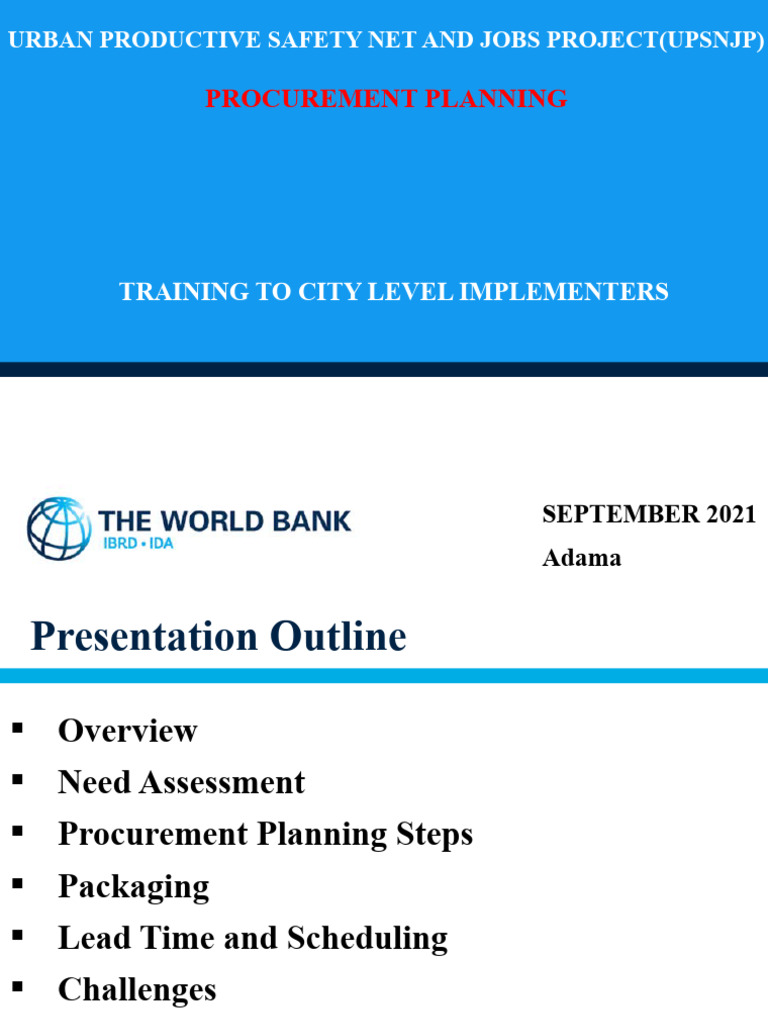 Modified UPSNJP Procurement Planning PPT SEPT 2021 | PDF | Procurement ...