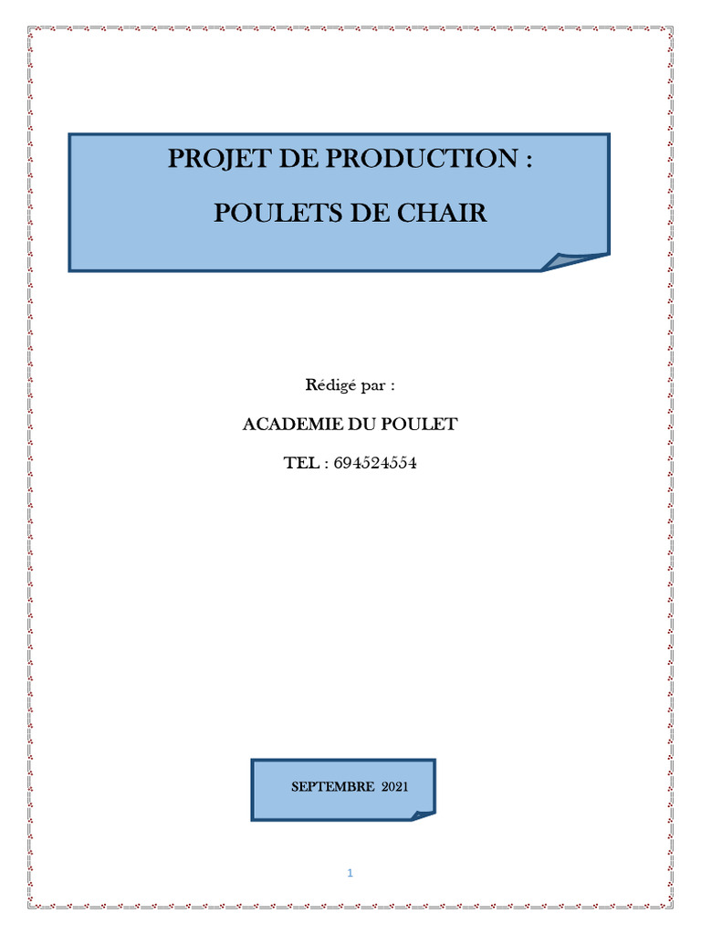 Projet 5000 Pondeuses | PDF | Œuf (aliment) | Croissance économique