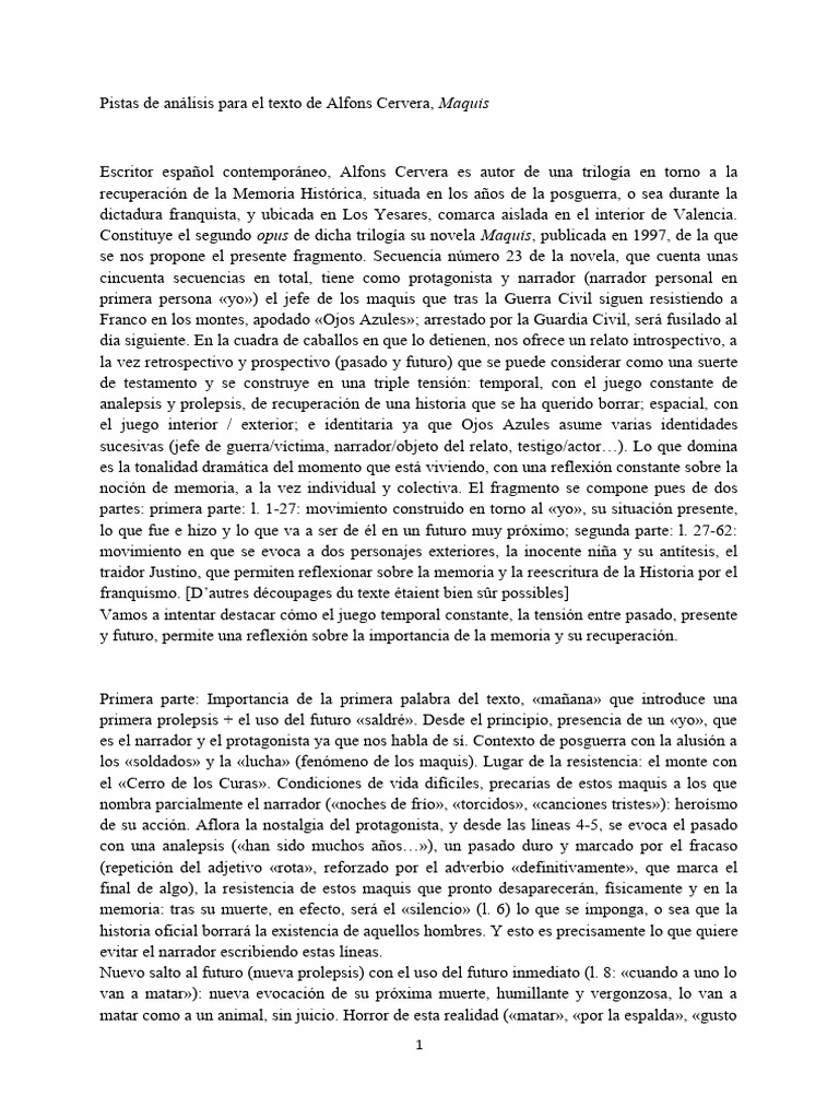 Análisis Alfons Cervera | PDF