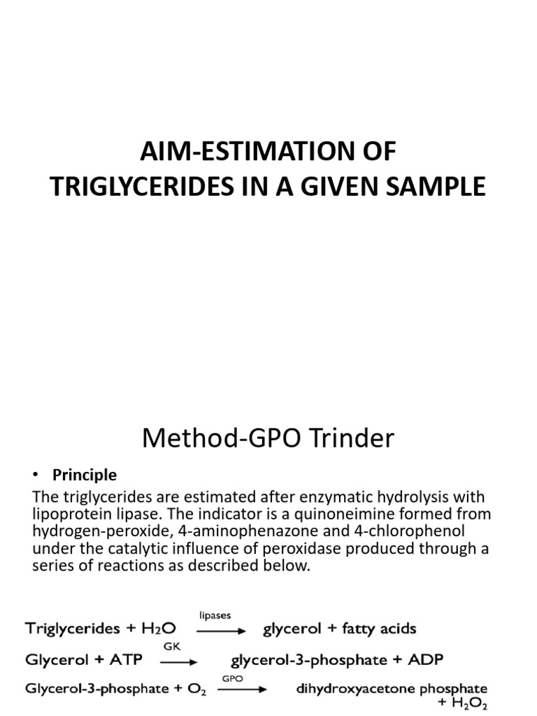 Estimation of Triglyceride | PDF