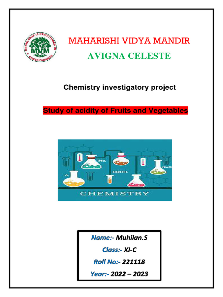 Acidity Study of Fruits and Vegetables | PDF | Carrot | Cucumber