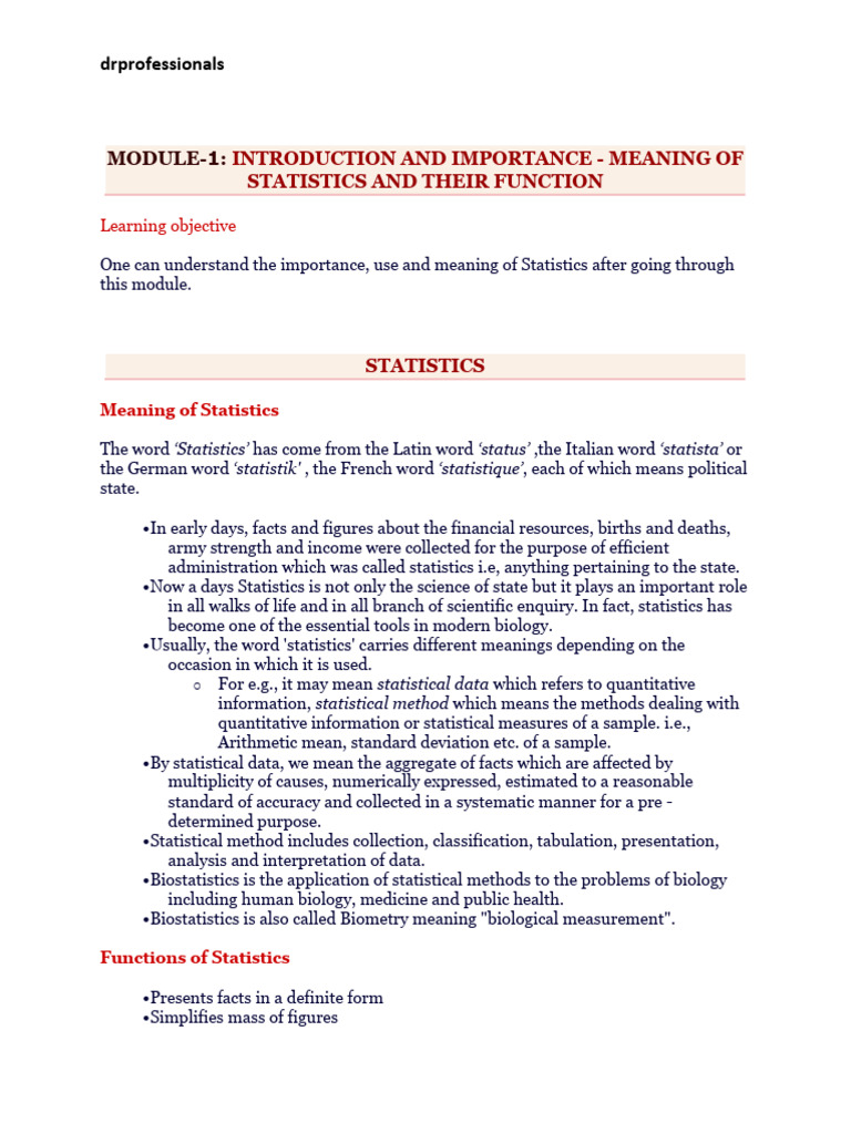 Bio Stat | PDF | Career & Growth