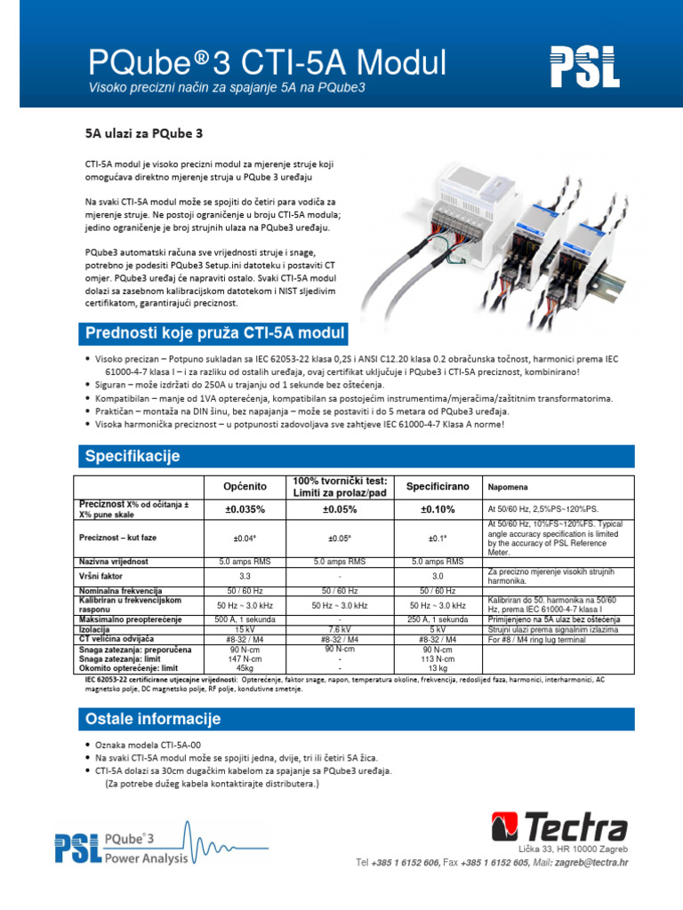 Pqube 3 - Cti-5a Module HR | PDF
