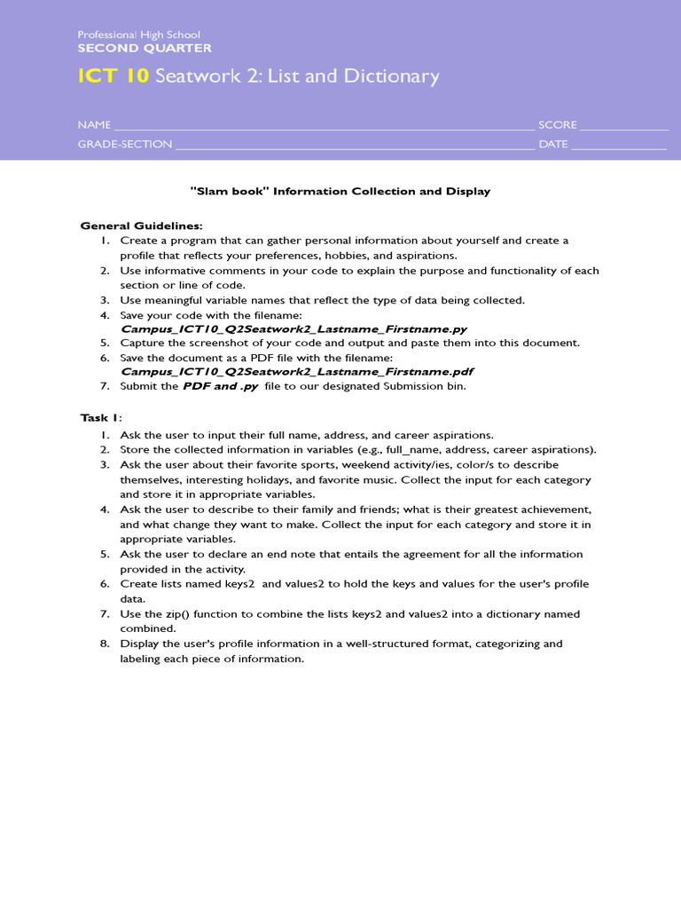 FV ICT10 Q2Seatwork2 Velasco Valerie | PDF | Information | File Format