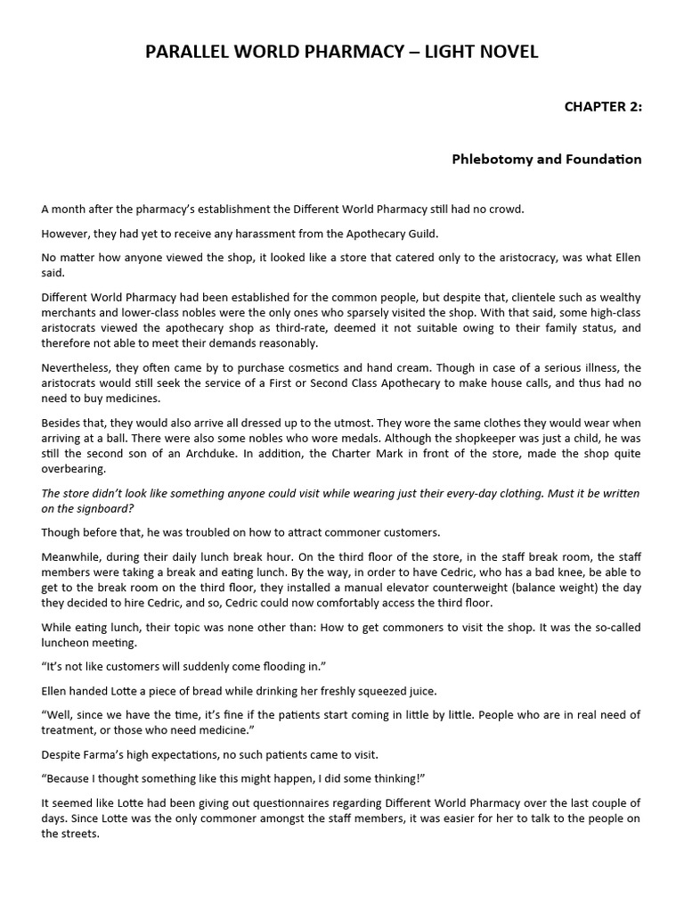 Parallel World Pharmacy - Vol 1 Ch. 2 | PDF