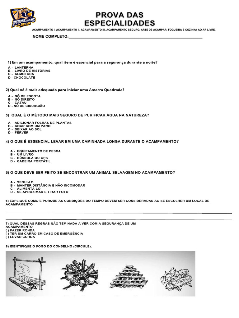 Dicas Essenciais para Acampamento Seguro | PDF | Negócios | Casa e Jardim