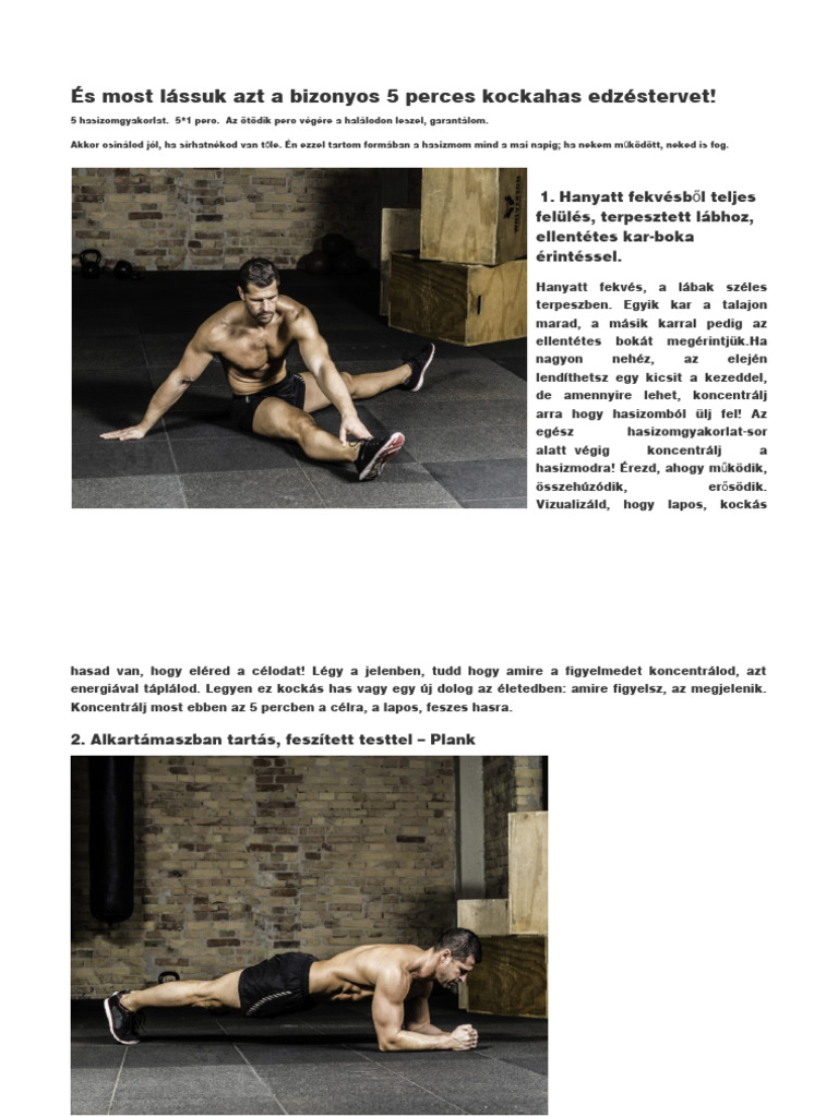 5 Perces Kockahas Edzéstervet | PDF